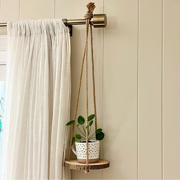 Wall Decor | Solid Wood Round Hanging Shelf | Poshmark